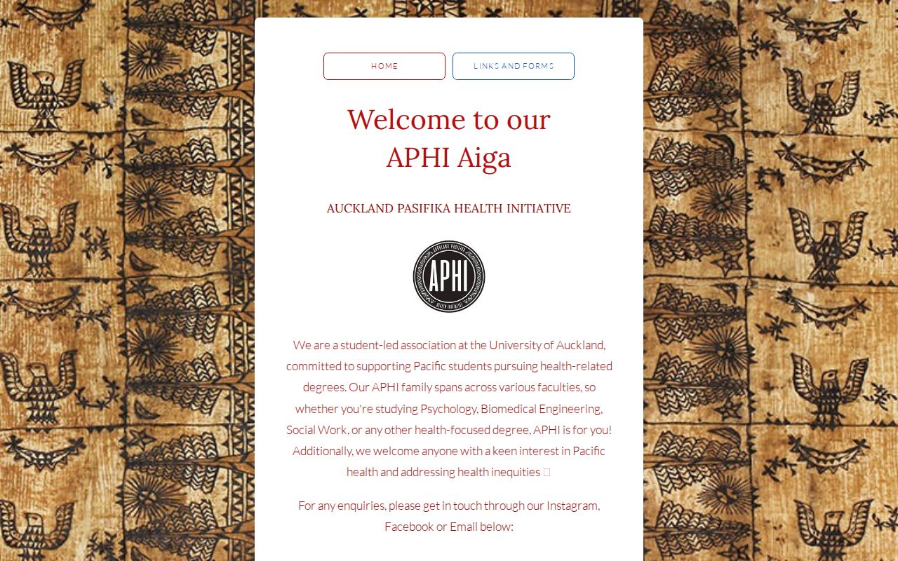 Auckland Pasifika Health Initiative (APHI) - Pacific Health Students UOA